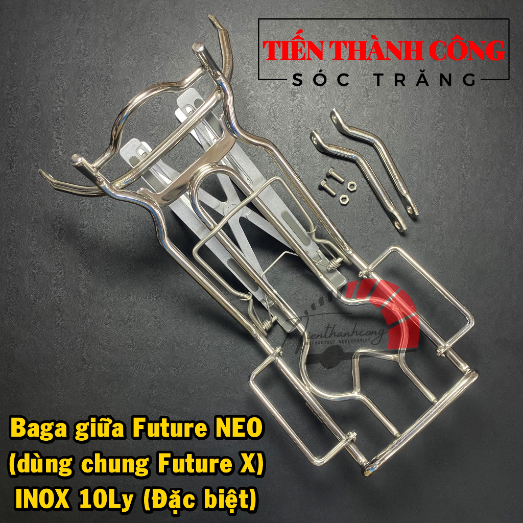 Baga giữa INOX 10Ly (đặc biệt) gắn cho dòng xe Future NEO (Dùng chung ...
