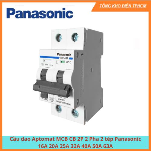 Panasonic - Cầu dao Aptomat MCB CB 2P 2 Pha 2 tép Panasonic 16A 20A 25A 32A 40A 50A | Shopee ...