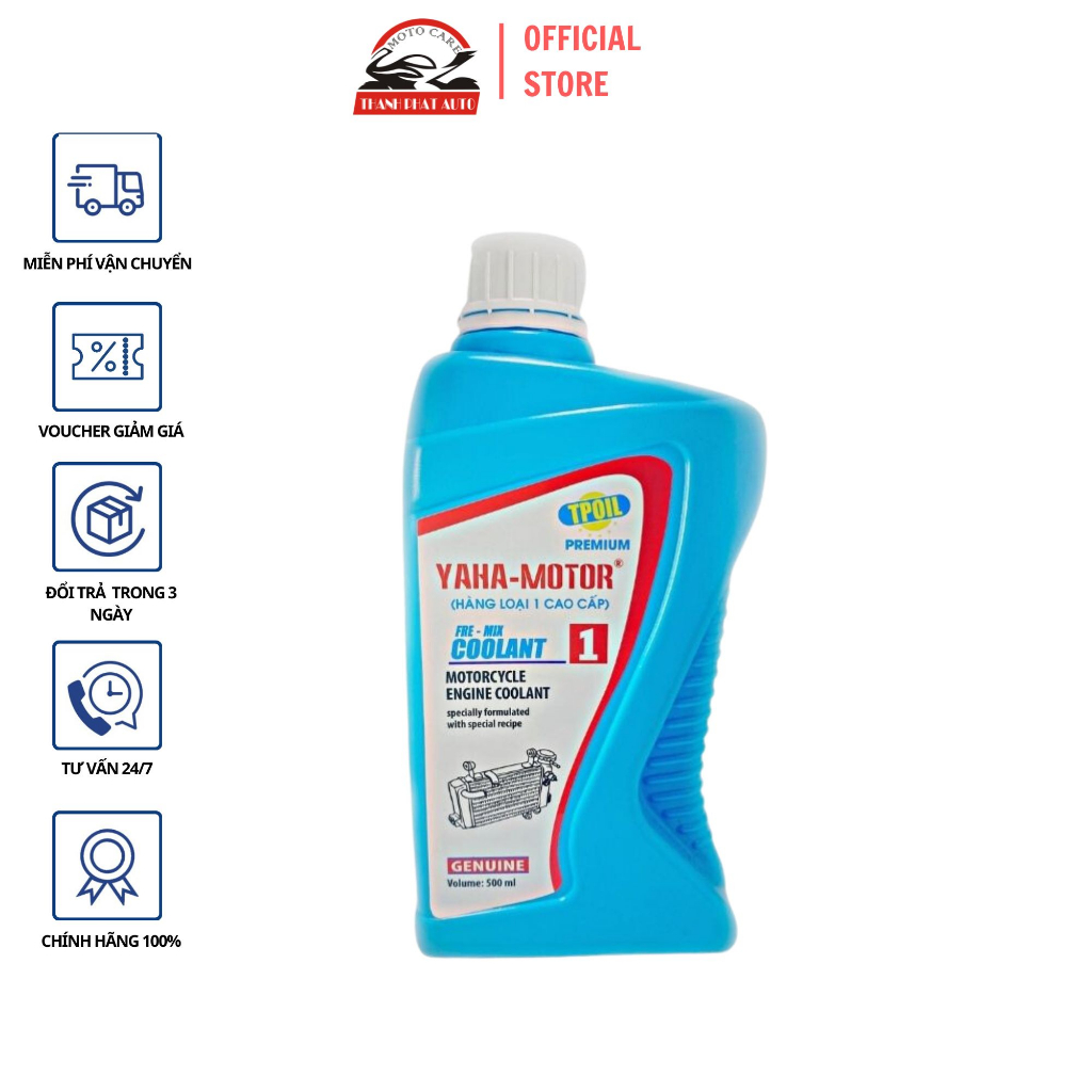 Nước làm mát cao cấp YAHA-MOTOR 1 TPOIL (hàng loại 1 cao cấp) 500ML ...