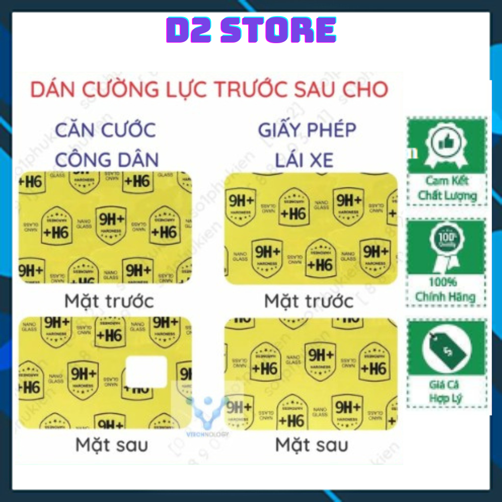 Miếng Dán Cường Lực Nano Bảo Vệ Căng Cước Công Dân Và Bằng Lái Xe , Tấm Dán Cường Lực CCCD Nano ...