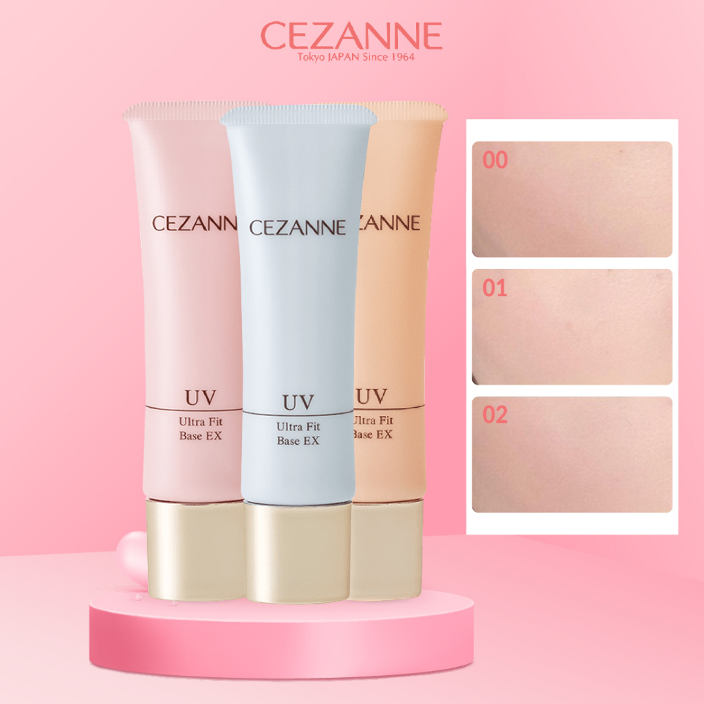 Kem lót trang điểm Cezanne UV Ultra Fit Base EX Nhật Bản dưỡng ẩm nâng tone 30g | Shopee Việt Nam
