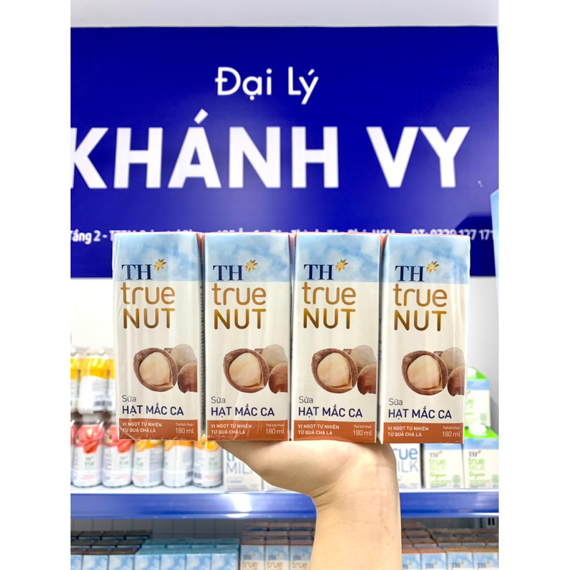 Lốc 4 hộp sữa hạt TH True Nut 180ml (hạnh nhân/ mắc ca/ óc chó ...