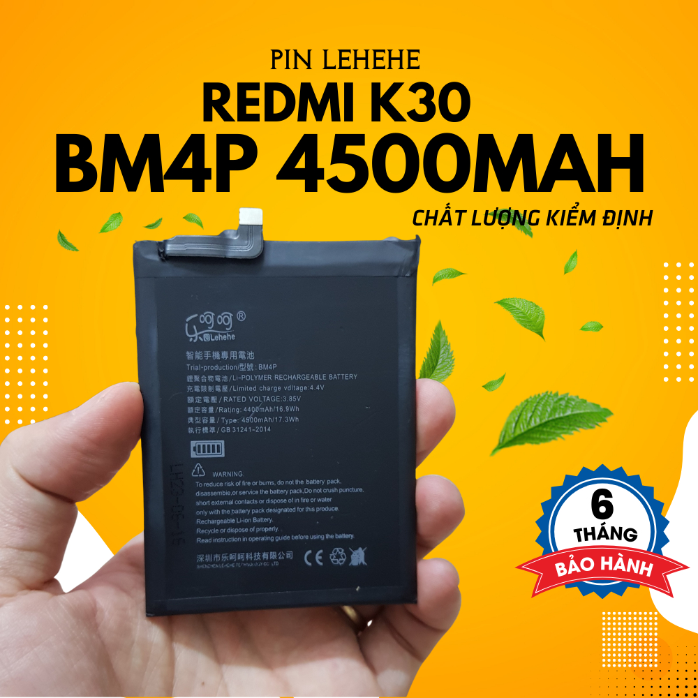Pin điện thoại Lehehe BM4P dành cho Xiaomi redmi K30, dung lượng ...
