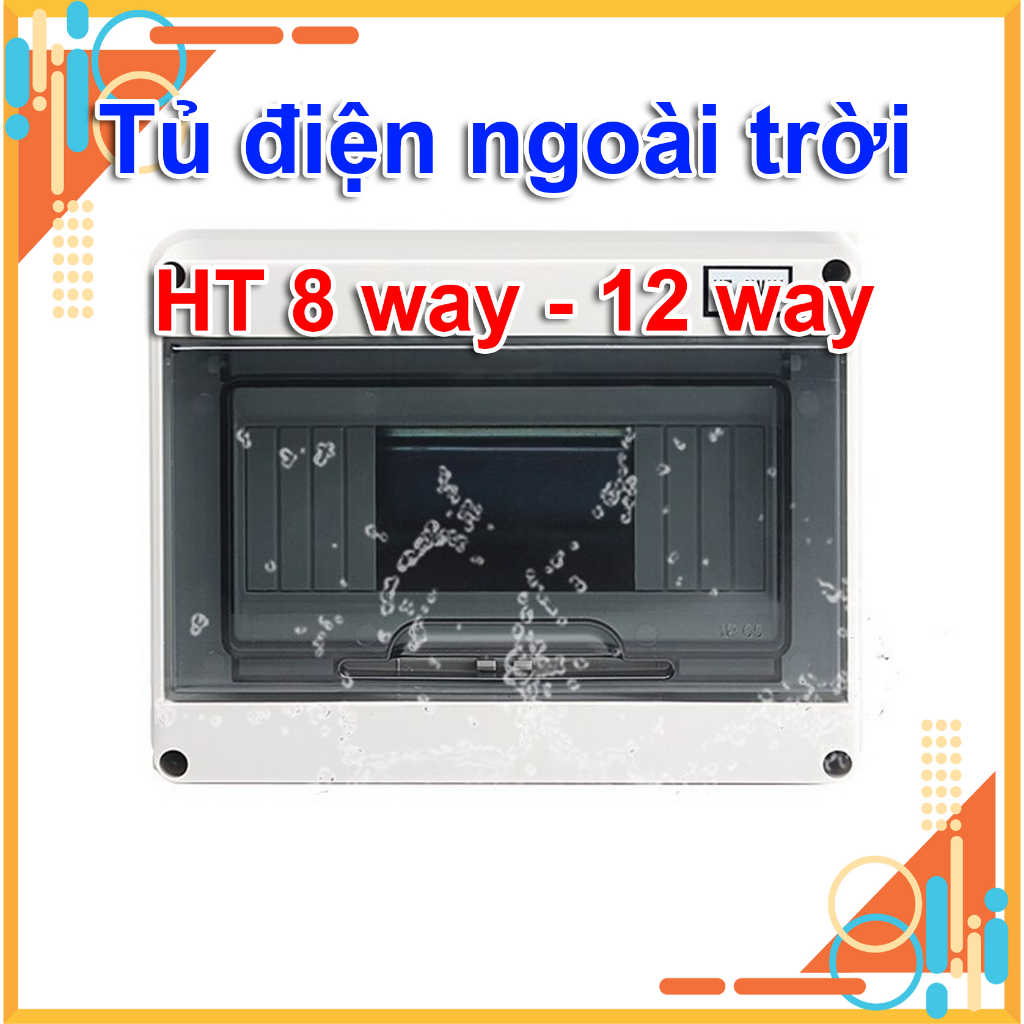 Tủ điện nhựa chống nước HT 8 WAY và HT 12 WAY - Hộp điện lắp nổi chất ...