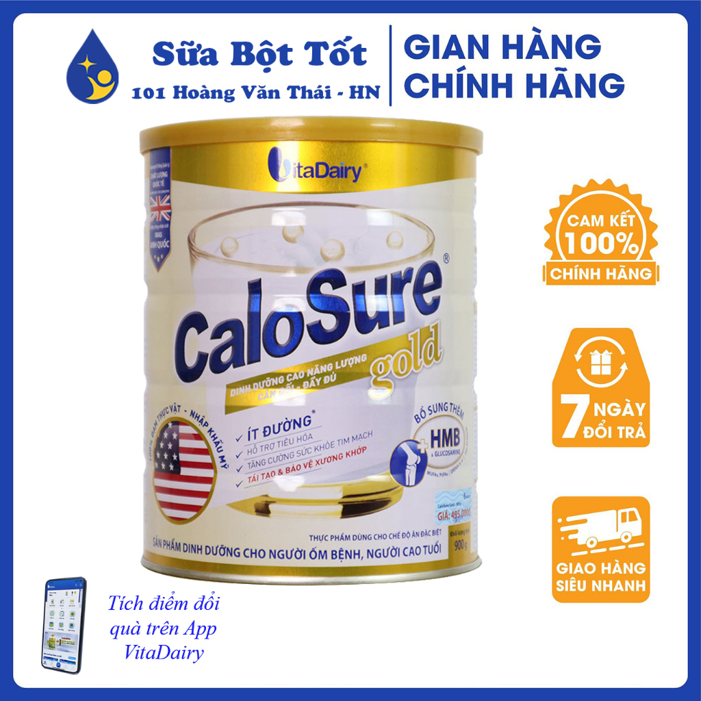 Sữa CaloSure Gold ít đường của VitaDairy 900g | Shopee Việt Nam