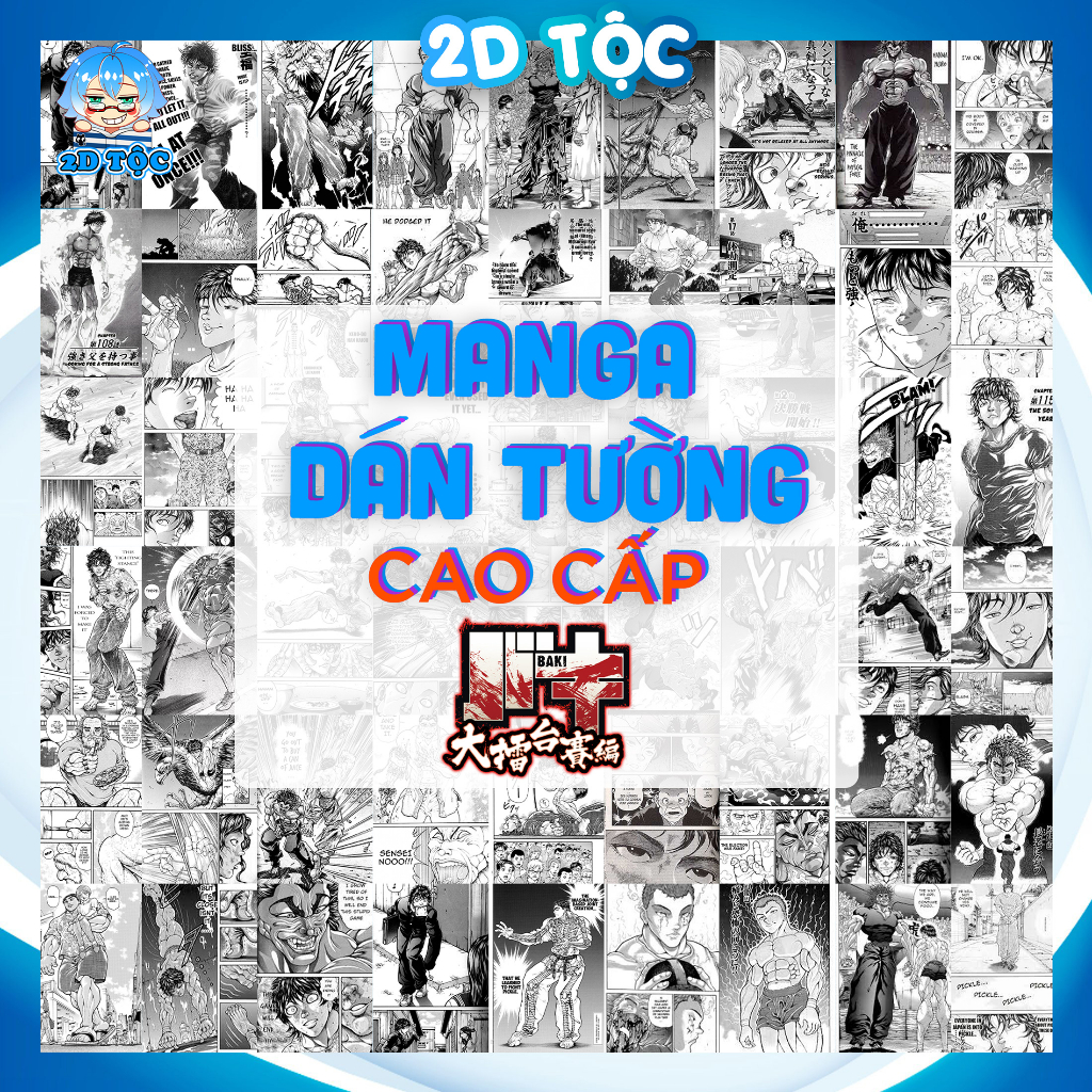 100 Tờ Tranh dán tường poster Baki Hanma, Yujirou Hanma,… anime manga ...