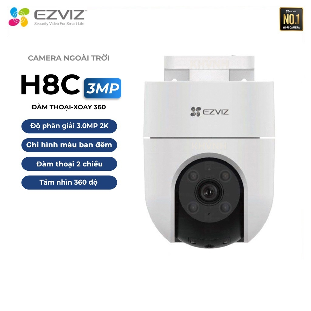 Camera WIFI EZVIZ H8C PRO 3K 5MP, H8C PRO 4MP 2K+, H8C PRO 3MP, H8, H8C, Xoay 360 Độ, Trò Chuyện ...