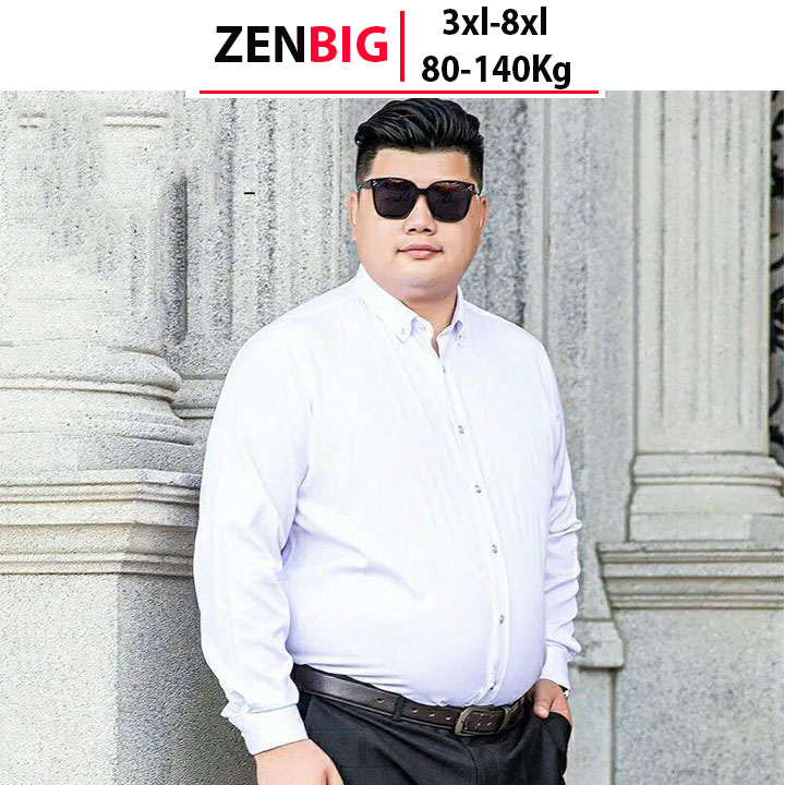 Áo sơ mi nam big size ZENBIG dành cho người mập người béo size lớn từ 4xl -8xl (từ 80-140kg ...