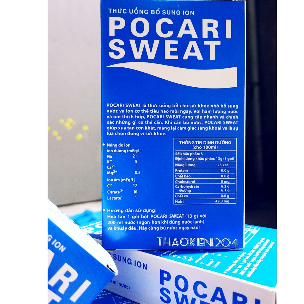 ( Date mới ) 6 hộp_Bột Pocari Sweat Hộp 13g x 5gói - Thức uống bổ sung ...
