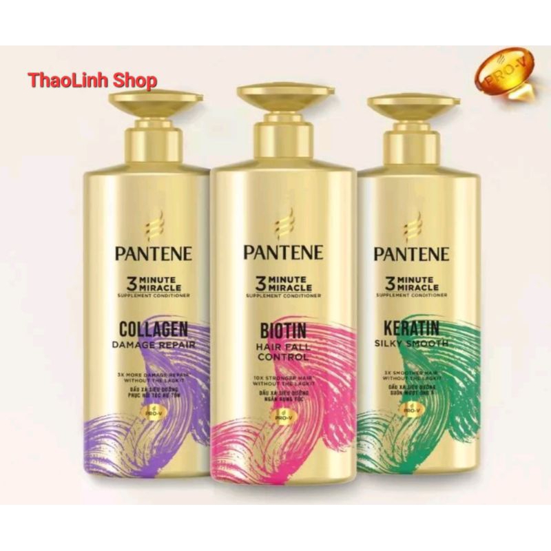 Dầu Xả Pantene 3MM 3 Phút Diệu Kỳ Ngăn Rụng Tóc 480ml | Shopee Việt Nam