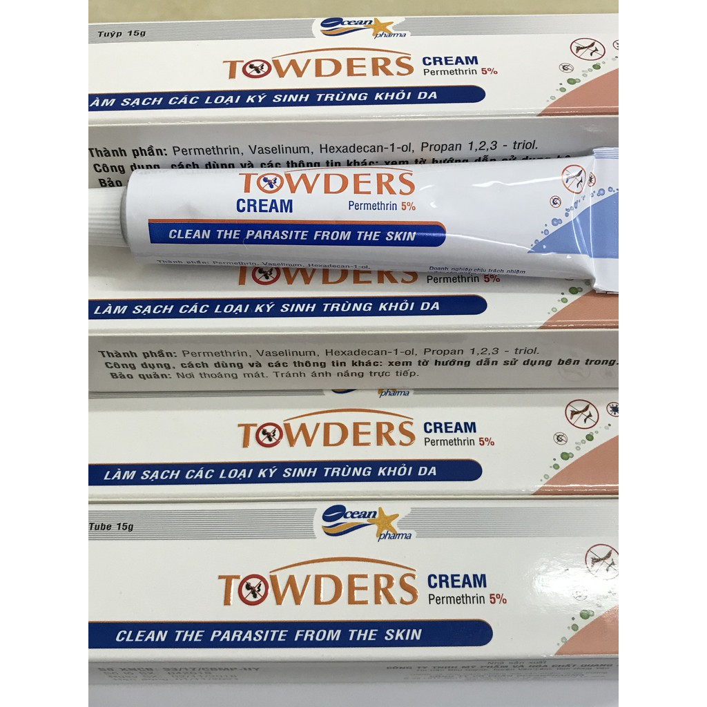Kem, xịt làm sạch các loại ký sinh trùng khỏi da TOWDERS CREAM 15g ...