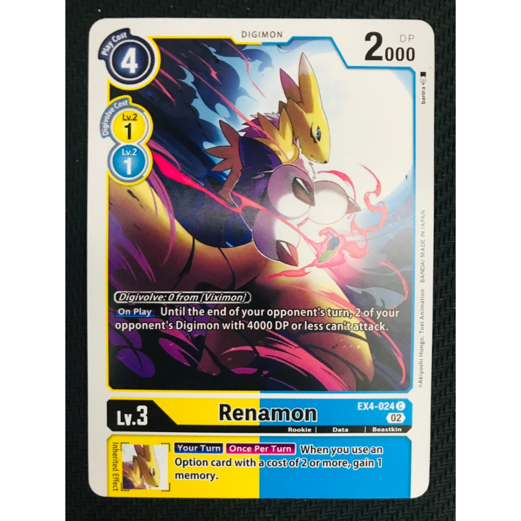 Thẻ bài Digimon EX4-024 - Renamon - Digimon - Common | Shopee Việt Nam