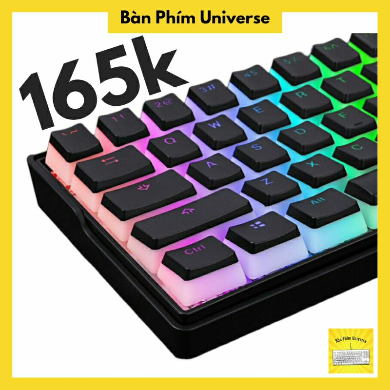 Keycap pudding đen trắng - keycap pbt double shot OEM profile 129 phím ...