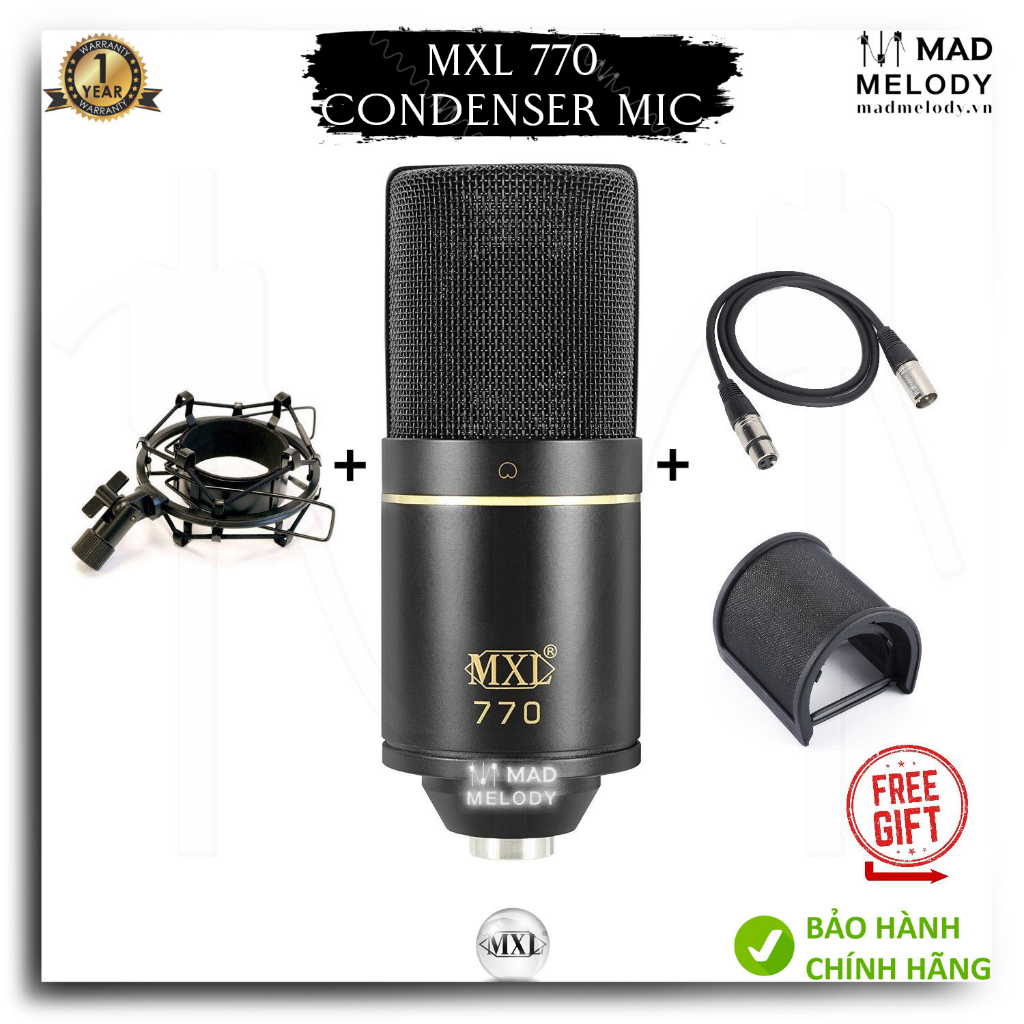 [BH1NĂM] Micro thu âm MXL 770 Cardioid Condenser Microphone phòng thu ...