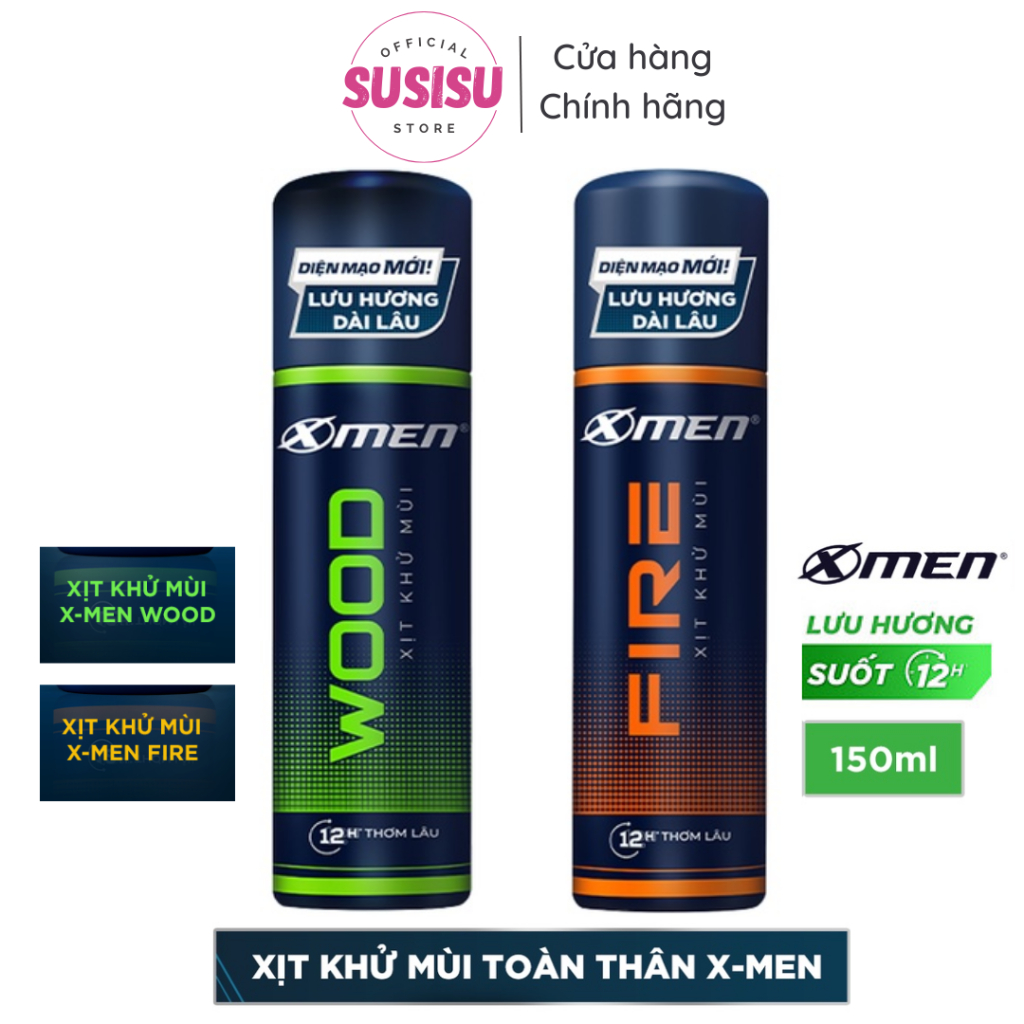 Mẫu mới - Xịt thơm body nam Xmen/Lăn khử mùi toàn thân cho nam XMEN ...