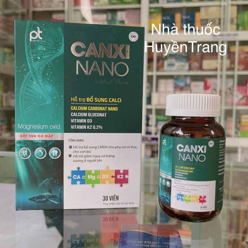 CANXI NANO giảm nguy cơ loãng xương, bổ sung canxi cho phụ nữ có thai và cho con bú | Shopee ...