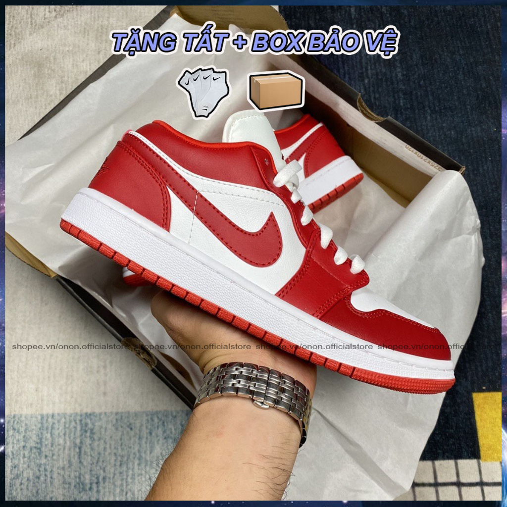Giày Air Jordan 1 Low Gym Red Nam Nữ, Giày Jordan cổ thấp Đỏ Trắng bản ...