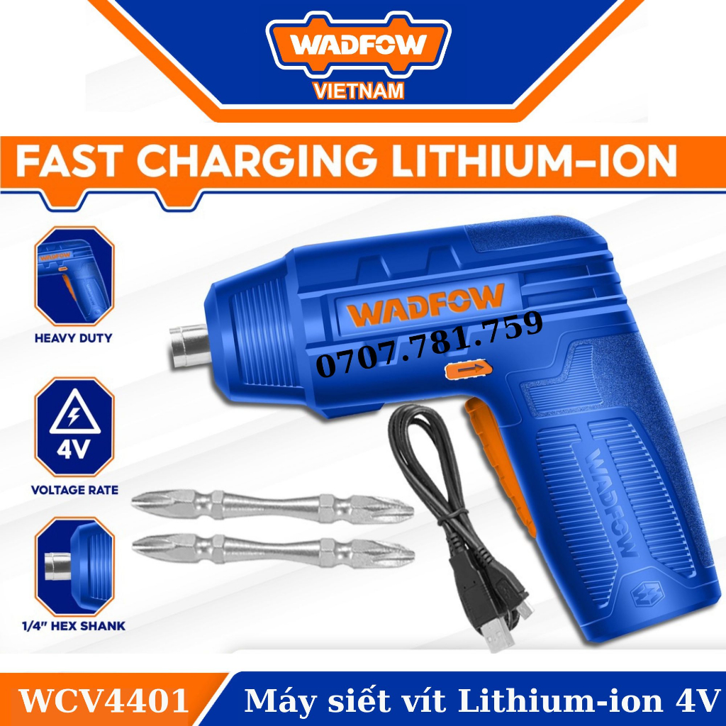 Máy siết vít dùng pin Lithium-ion 4V WADFOW WCV4401 | Shopee Việt Nam