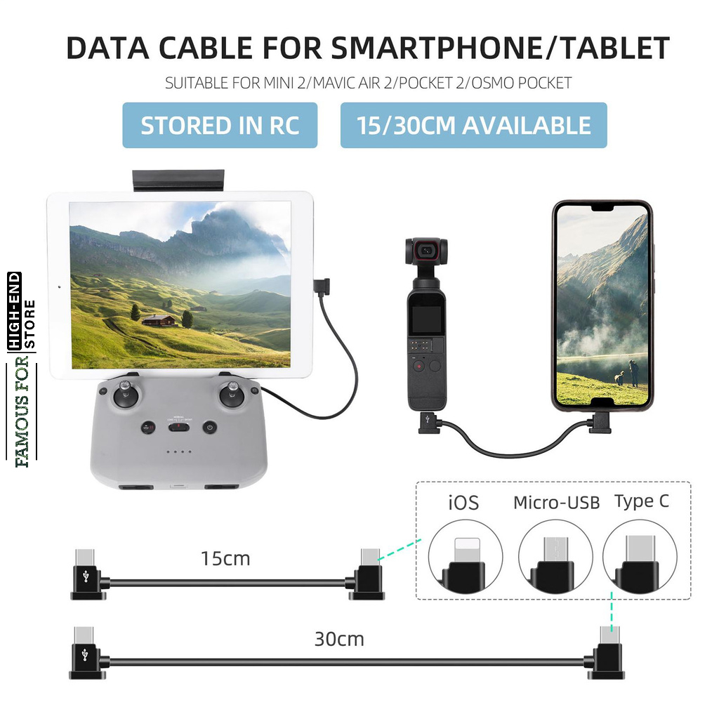 Dây Cáp USB Cho DJI MINI 3 Pro / DJI air 3/ MINI 2 / FPV / Pocket 2 ...