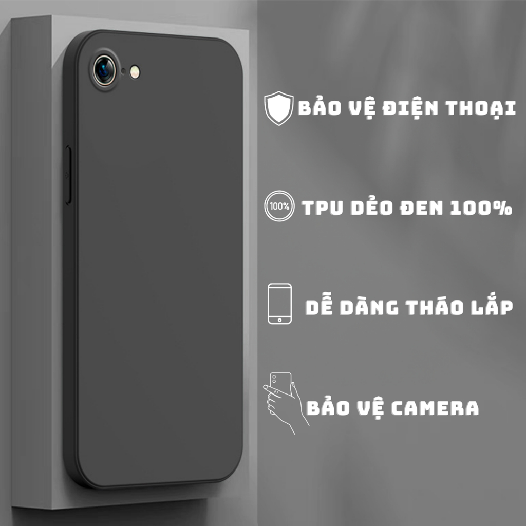 Ốp Lưng Điện Thoại cạnh vuông cho iPhone 6/6S - 6/7 Plus - 7/8SE - 7/8 Plus | ỐP TPU TRƠN BẢO VỆ ...