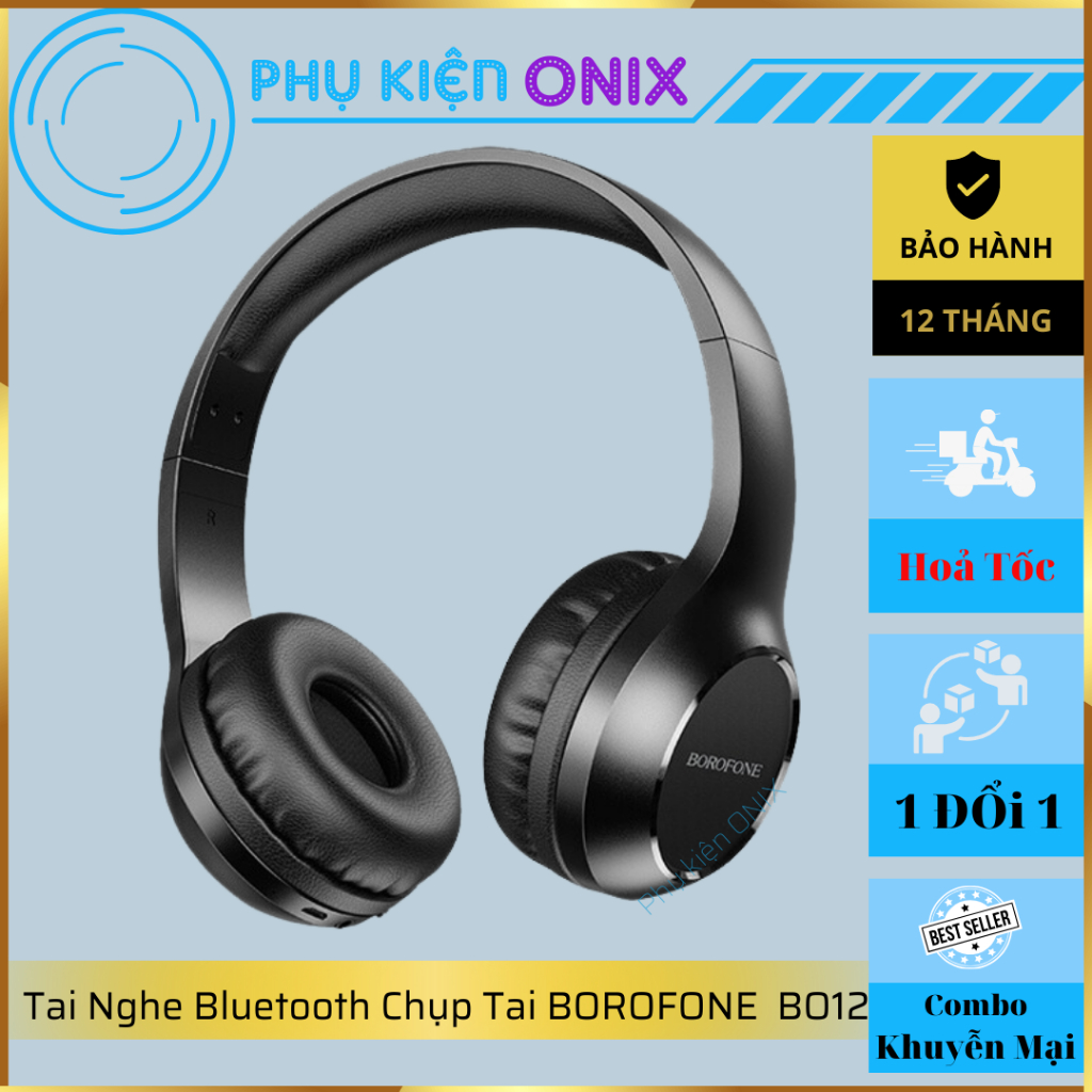 Tai Nghe Bluetooth Chụp Tai BOROFONE không dây BO12 Pin khoẻ, Âm thanh ...