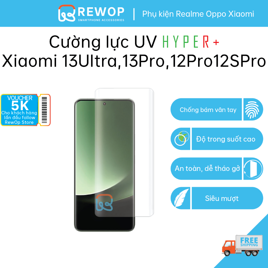 Cường lực UV Hyper+ Xiaomi 13 Ultra,13 Pro, 12S Ultra/12 Pro/12S/12SPro - Siêu mượt trong suốt ...