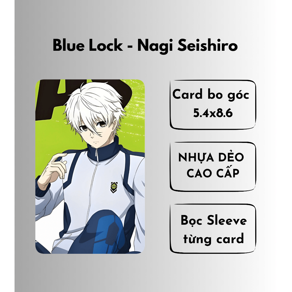 [Nagi] Thẻ bo góc nhân vật Nagi Seishiro anime BLUE LOCK. Card NHỰA ...