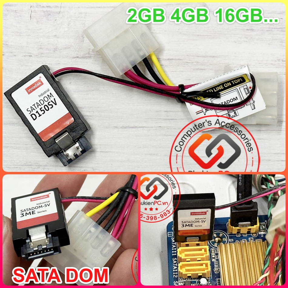 Thẻ nhớ Innodisk, ổ cứng SATADOM D150SV 2GB, SATADOM-SV 3ME 4GB ...