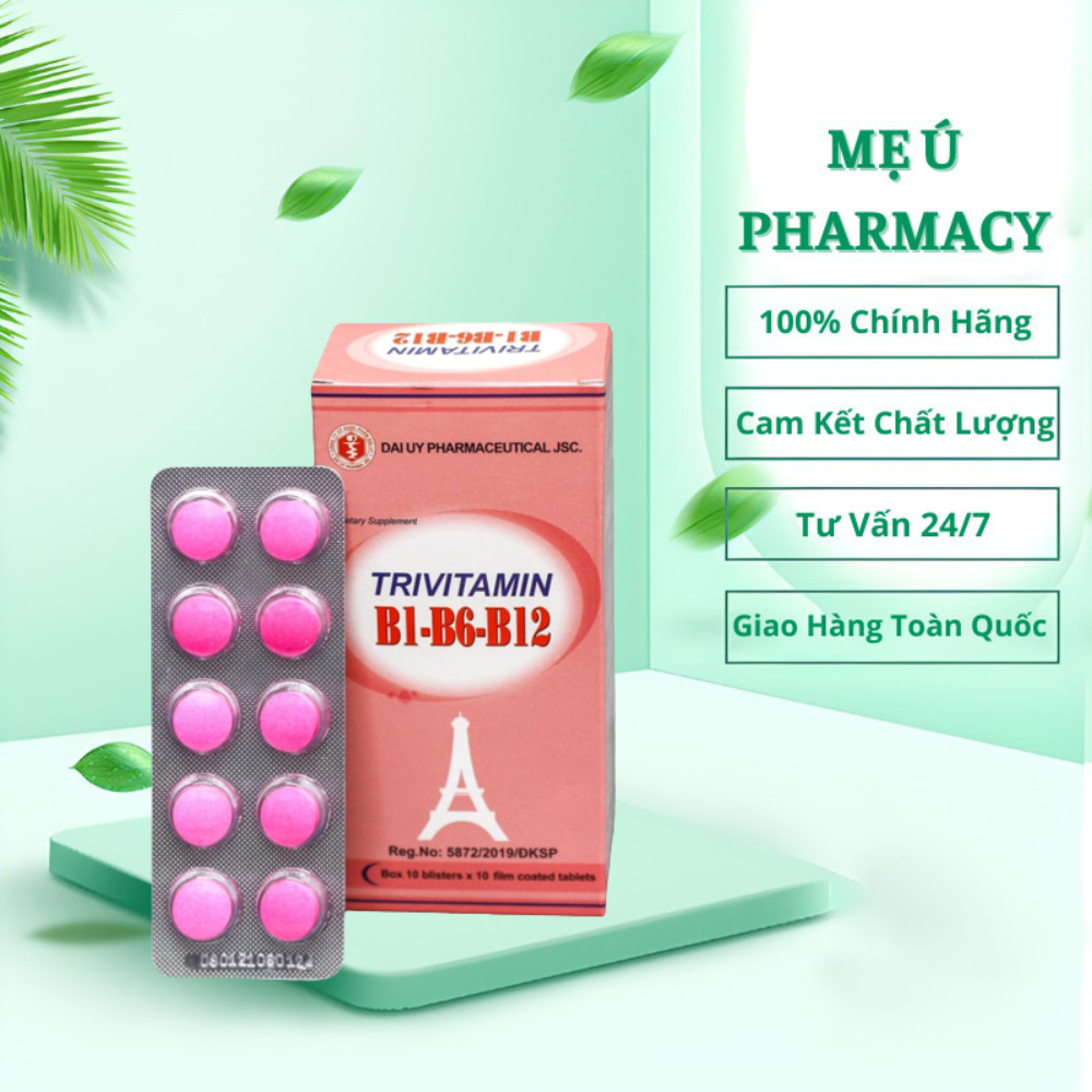 Viên Uống Trivitamin B1-B6-B12 Hỗ Trợ Cải Thiện Tình Trạng Thiếu Hụt ...