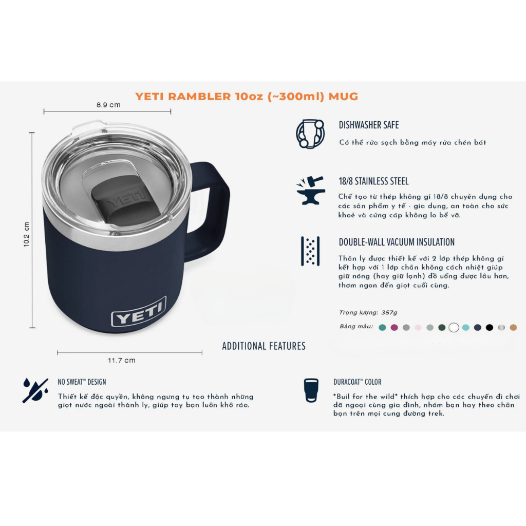 Ly Giữ Nhiệt Yeti Rambler 10oz MUG/Lowball Nắp Magslider Mới Nhất 2021 ...