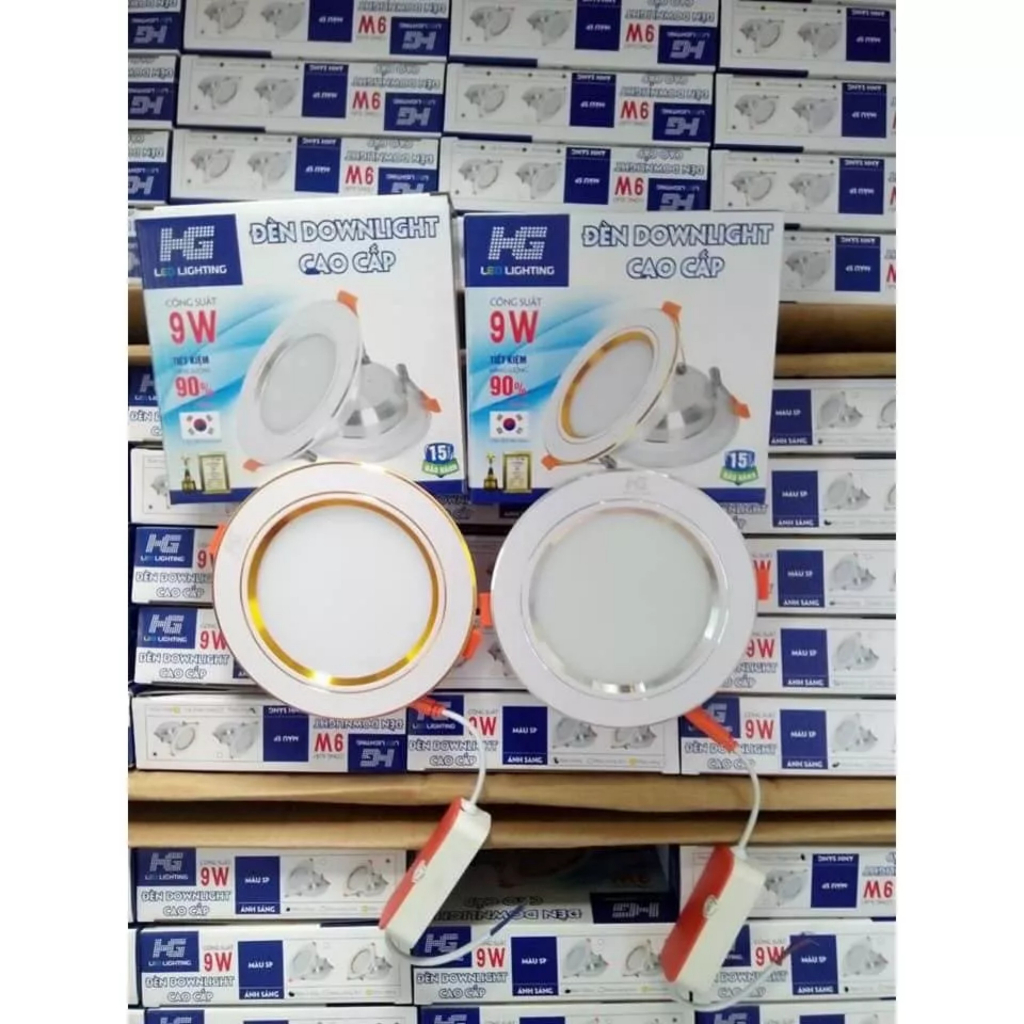 Đèn âm trần Led HG dowlight 7w,9w (1 và 3 chế độ )viền vàng bạc bảo hành 2 năm | Shopee Việt Nam