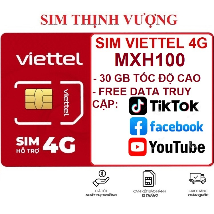 SIM Viettel 4G Umax50N - SD70 - SD90 - SD120 - V90B - MXH100 - MOBI ...