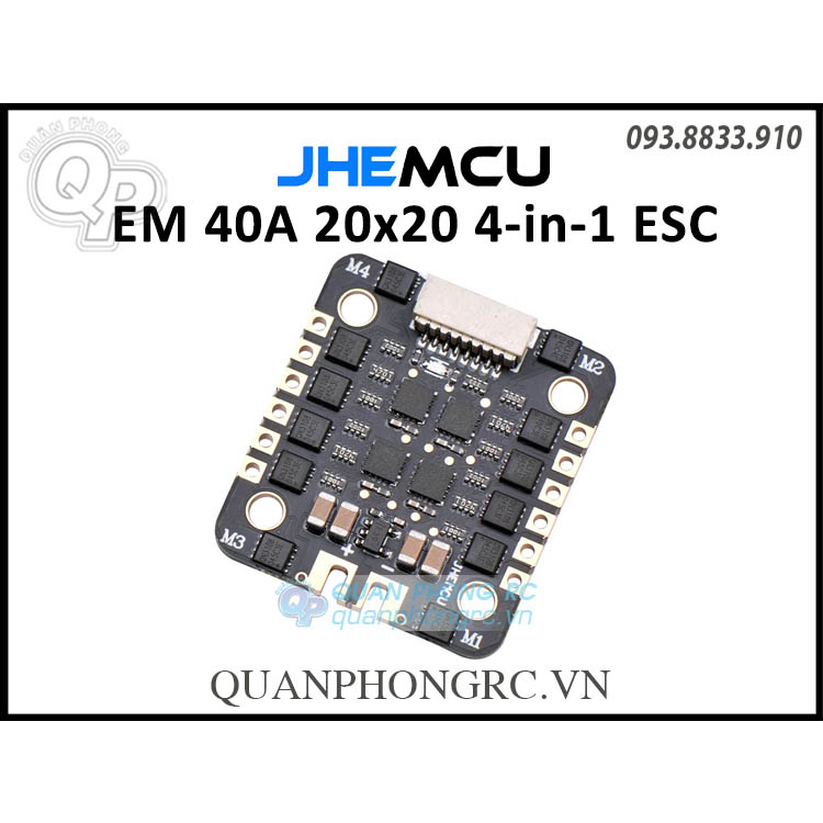 Mạch Điều Tốc JHEMCU EM 40A 2-6S Dshot600 BLHeli_S 4in1 ESC 20x20 ...