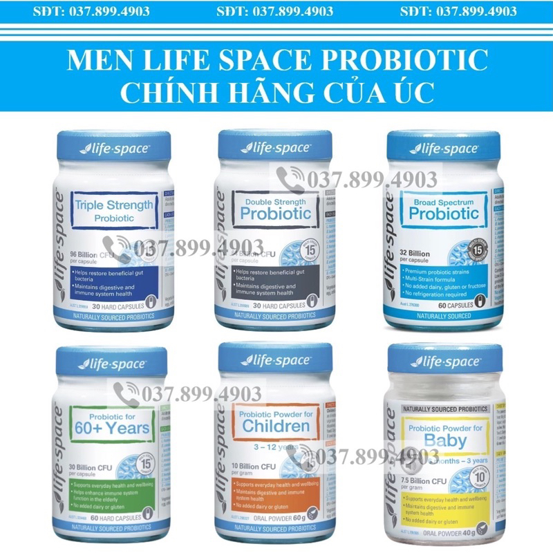 MEN VI SINH LIFE SPACE PROBIOTIC CÁC LOẠI CỦA ÚC | Shopee Việt Nam