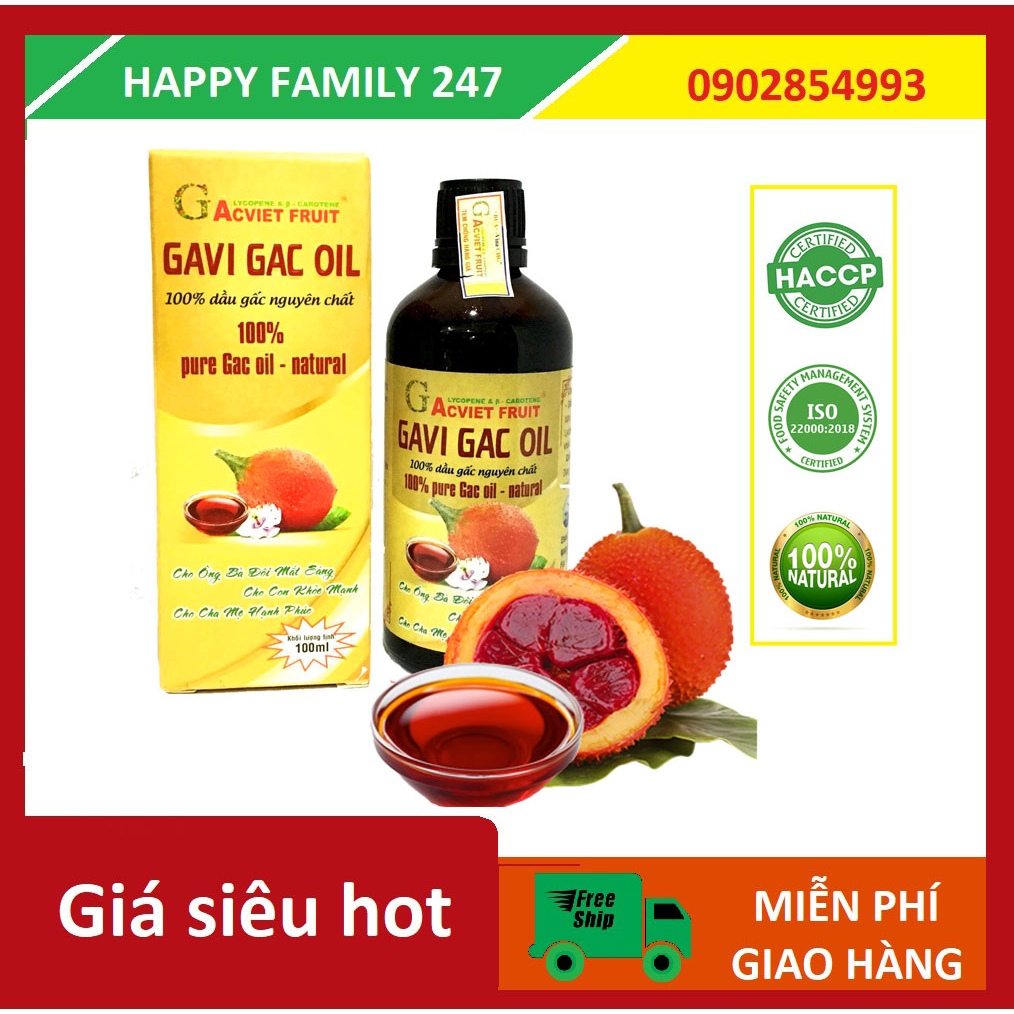 Dầu gấc GAVI cao cấp tiêu chuẩn xuất khẩu (gac oil) | Shopee Việt Nam