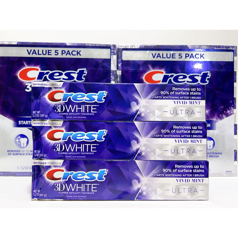 USA_Kem Đánh Răng Crest 3D White Ultra Vivid Mint 158g-147g | Shopee Việt Nam