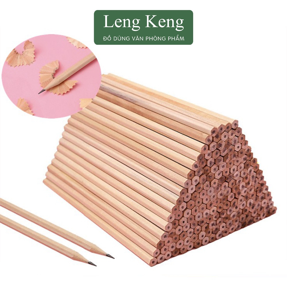 Combo 100 bút chì HB lục giác bằng gỗ văn phòng phẩm Leng Keng HB01 ...