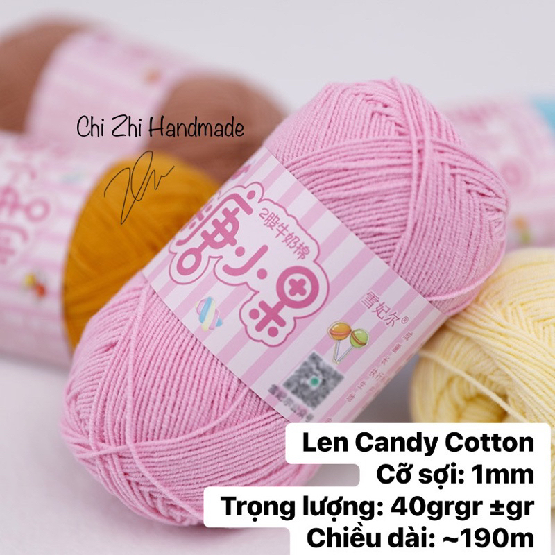 Len hè Candy Cotton, Len Cotton Candy 1mm chuyên móc hoa, thú nhỏ | Shopee Việt Nam