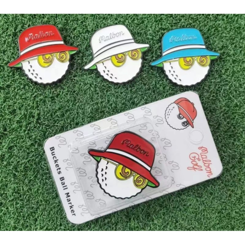 Mark golf kẹp mũ Malbon, phụ kiện đánh dấu bóng golf, mác cài mũ golf ...