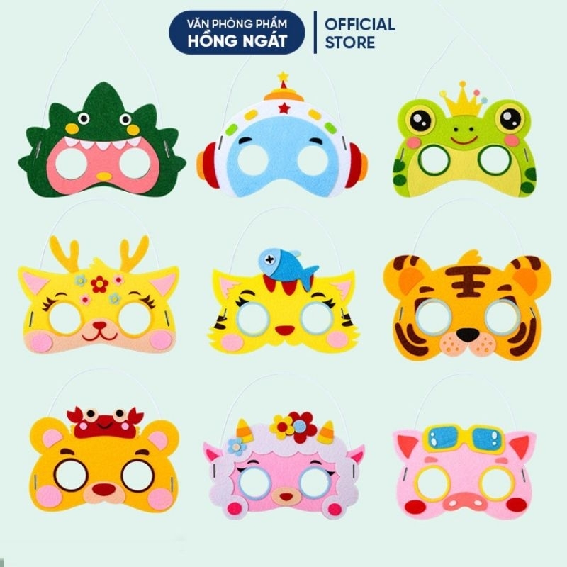 mặt nạ mũ mặt thú măt lạ,trung thu, trang trí biểu diễn nghệ thuật ...