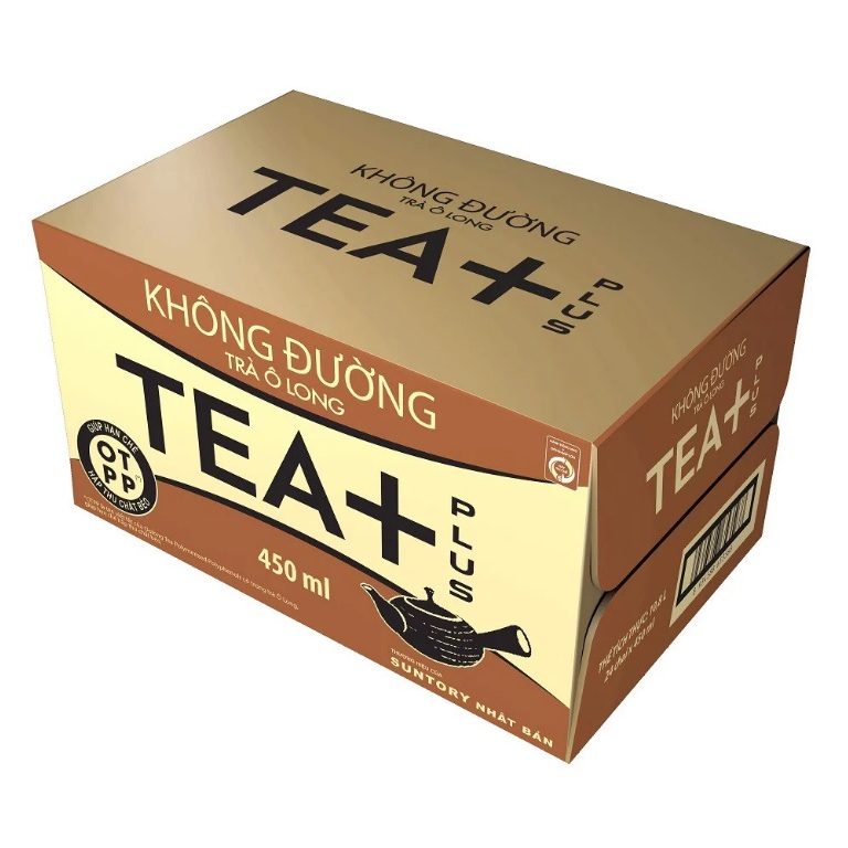 [SHIP HỎA TỐC] Thùng 24 chai trà ô long Tea Plus không đường 455ml | Shopee Việt Nam
