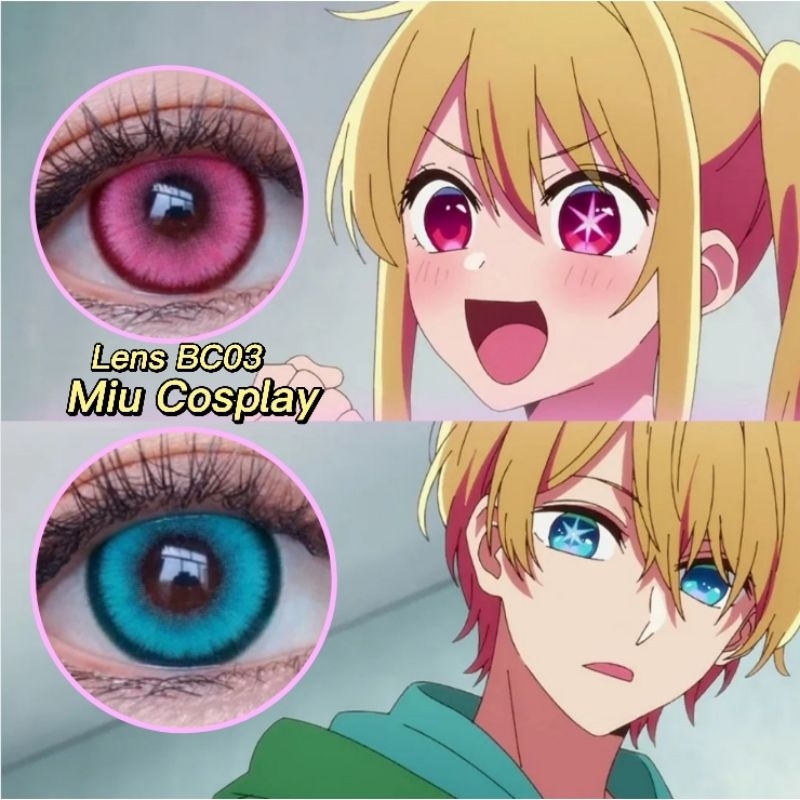 [Sẵn] Lens cosplay Ruby/Aqua/Miku BC03 màu xanh, hồng xinh xắn - Kính ...