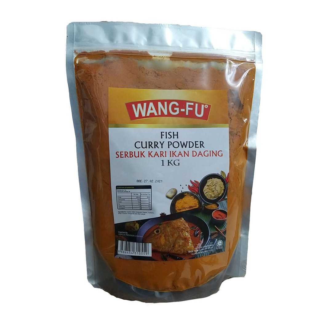Bột Cà Ri Cá Wang-Fu Malaysia 1kg/ Serbuk Kari Ikan Daging Fish Curry ...