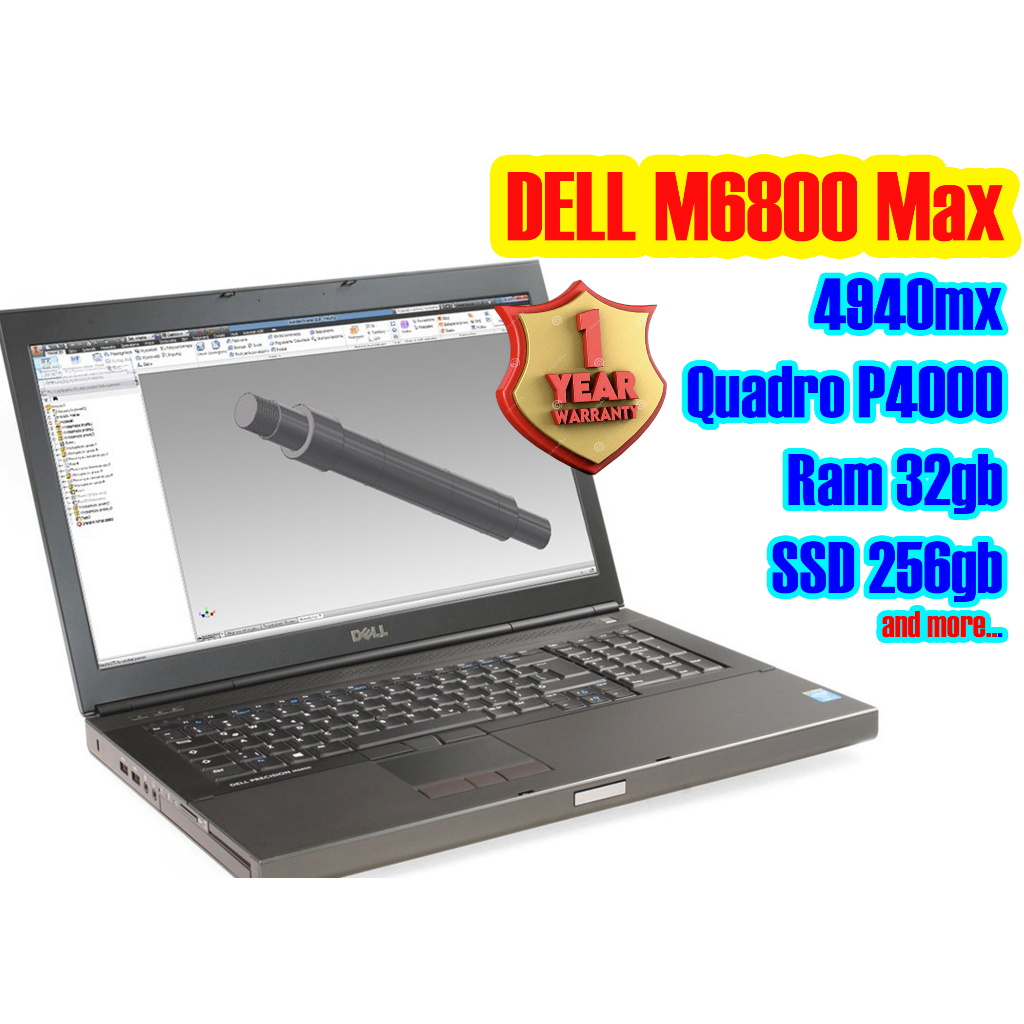 Dell M6800 i7-4940mx VGA Quadro P4000 Ram 32gb CẤU HÌNH HIẾM hiệu năng ...