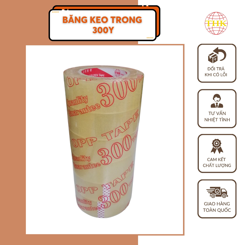 Băng Keo Trong 300Y Tiện Ích Kết Dính Tốt, Độ Bền Cao, Chịu Nhiệt, Chắc Chắn, Khó Đứt 2 Lớp ...