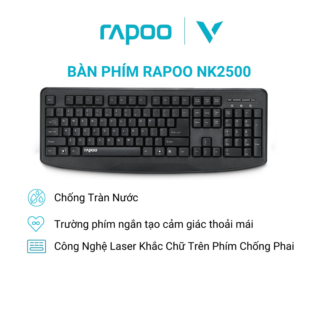 Bàn phím có dây Rapoo NK2600 | Shopee Việt Nam
