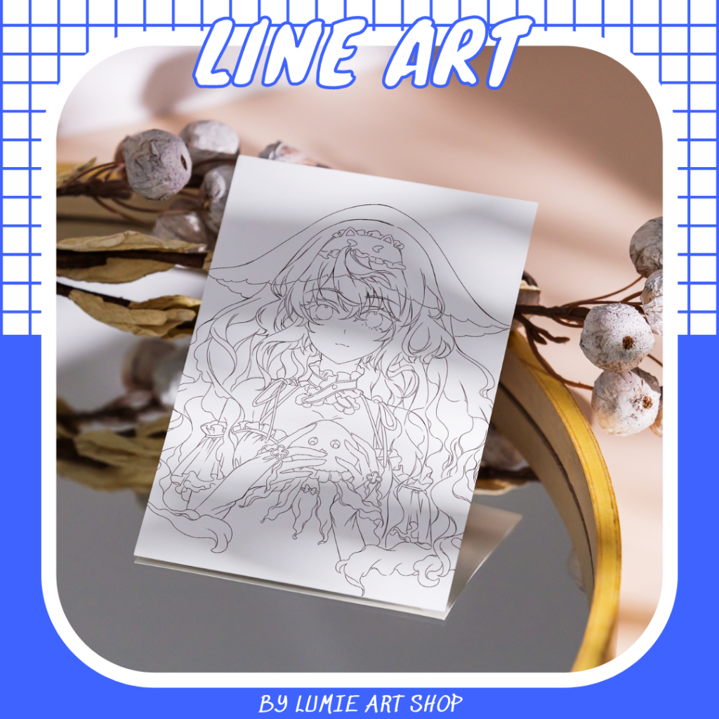 [ tháng 7] Line art tranh tô màu a5 cho marker, màu chì hình vẽ tô màu ...