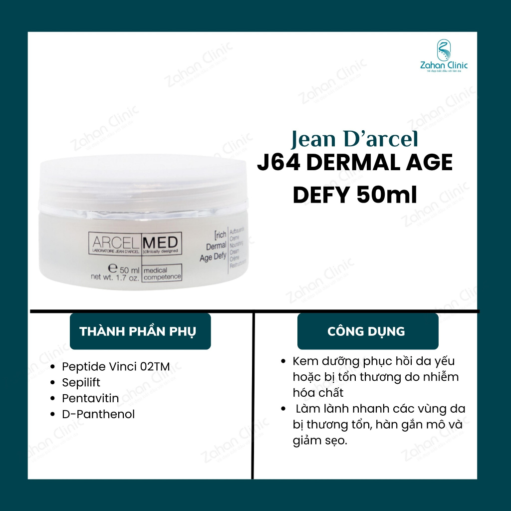 Kem phục hồi da yếu hoặc bị thương tổn Jean D'Arcel Dermal Age Defy RICH J64 | Shopee Việt Nam