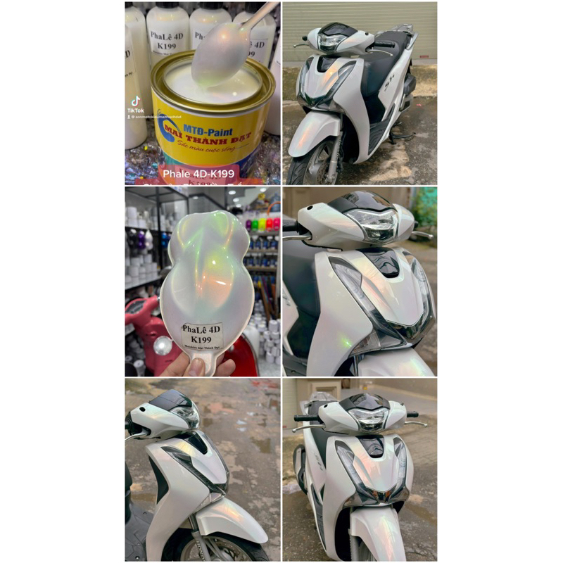 Màu Sơn 4D-K199 ( Phủ Nền Trắng - Xám - Đen ) Sơn Oto Xe Máy | Shopee ...