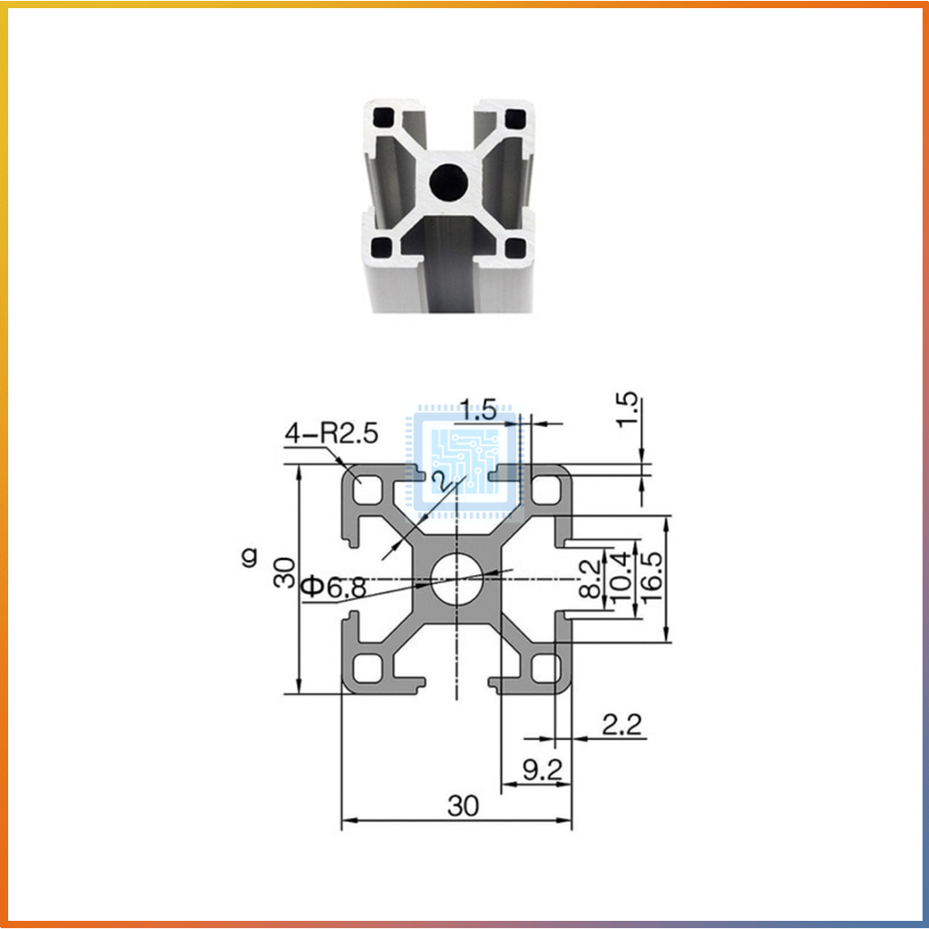 Nhôm định hình chuẩn EU trắng bạc 3030, 3060, 3090 | Shopee Việt Nam